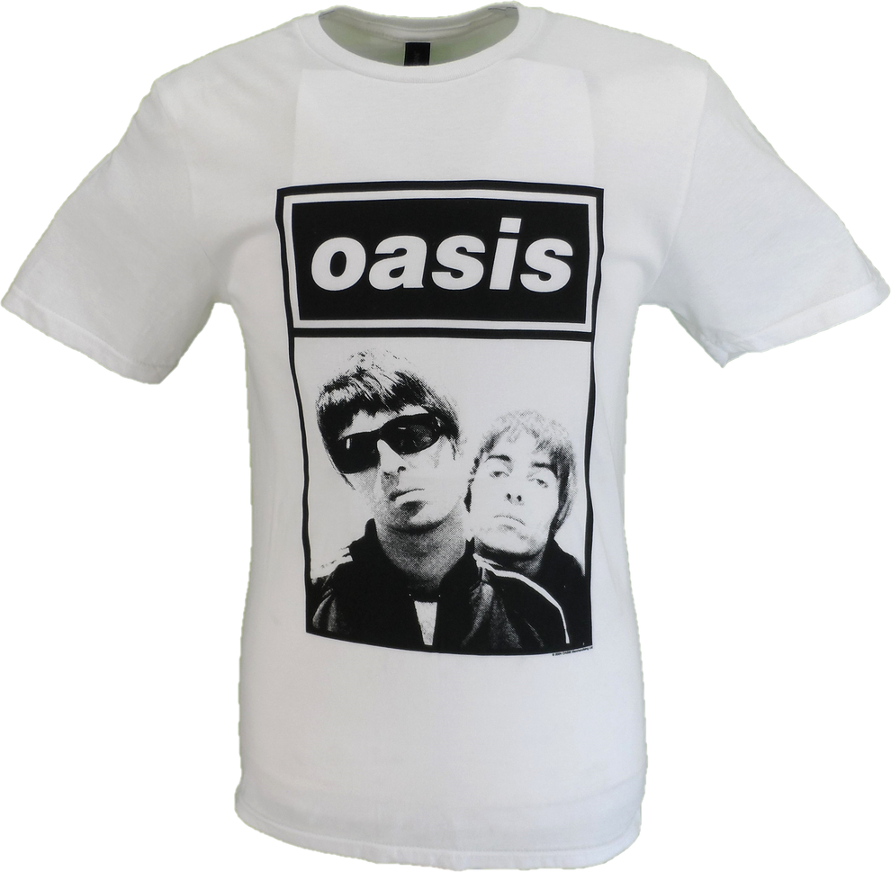 Mens Official Licensed Oasis 25 Noel and Liam Boxed T Shirt – Mazeys UK