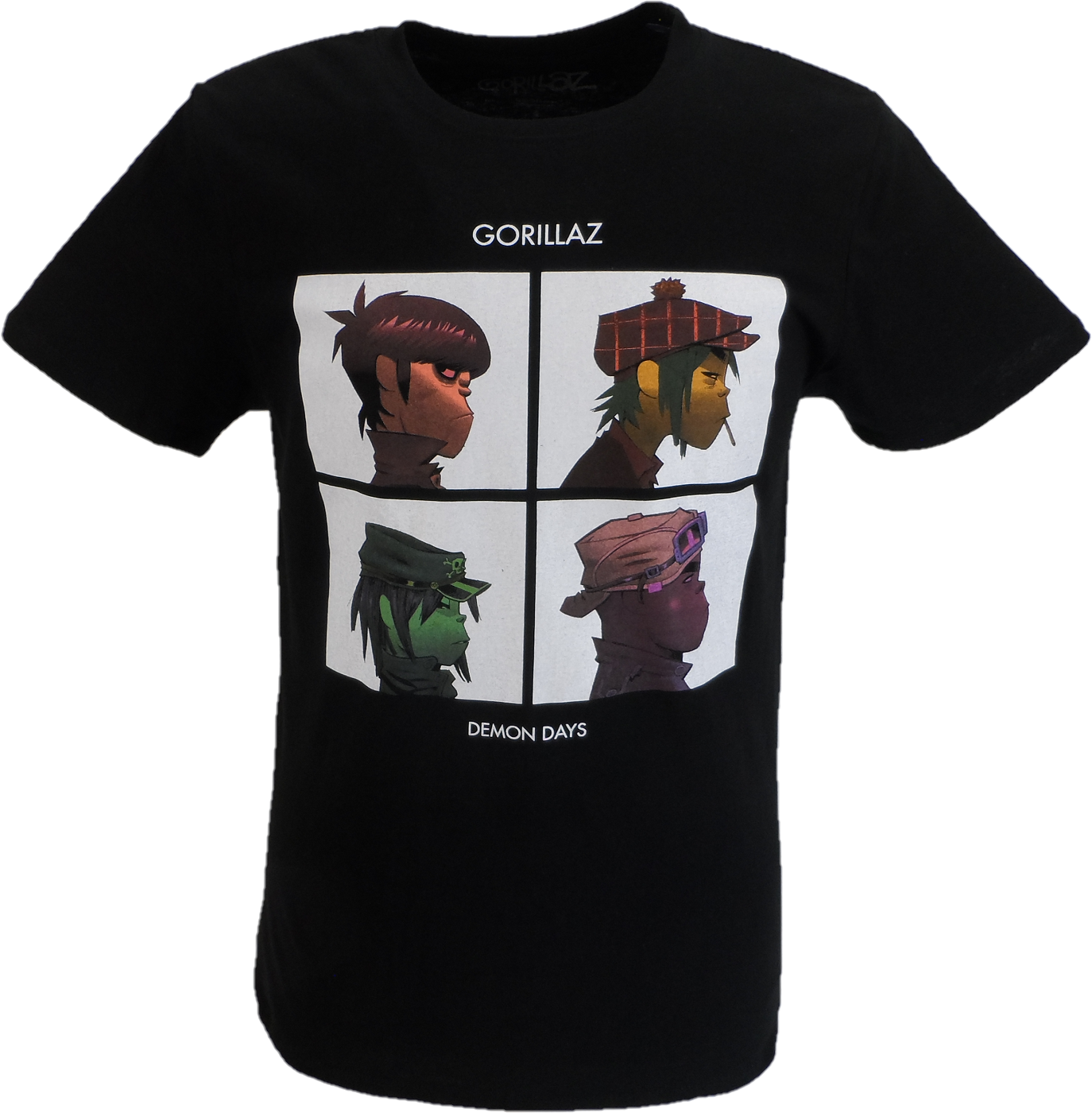 Mens Black Official Gorillaz Demon Days T Shirt – Mazeys UK