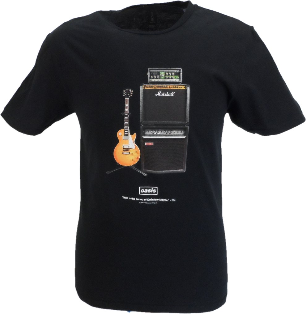 Mens Official Licensed Oasis Definitely Maybe Guitar T Shirt – Mazeys UK
