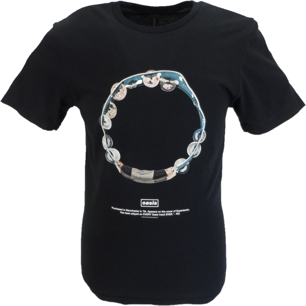 Mens Official Licensed Oasis Definitely Maybe Tambourine T Shirt – Mazeys UK