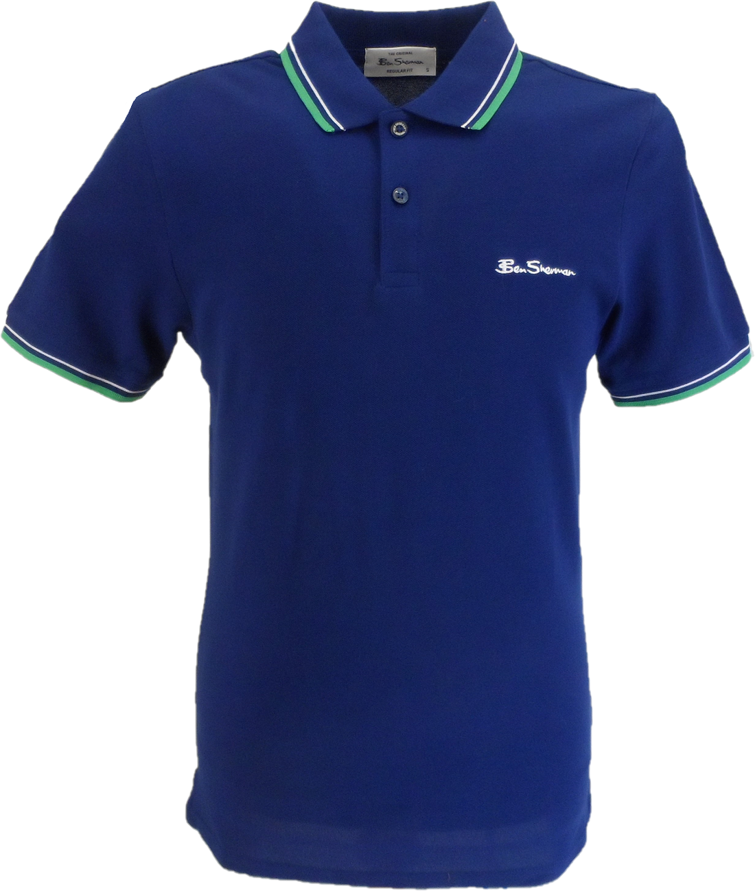 Ben Sherman Men's Royal Blue Signature 100% Cotton Polo Shirt – Mazeys UK