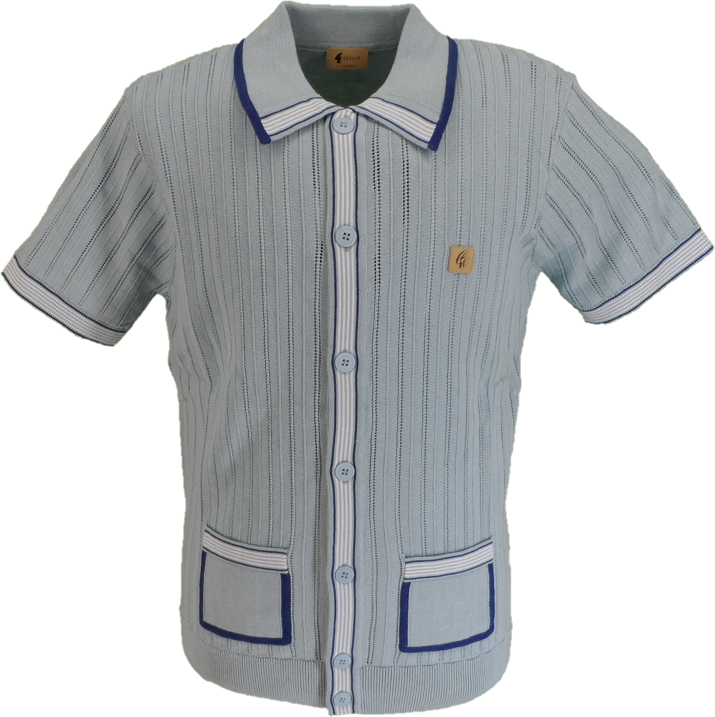 Gabicci Mens Mint Blue Carter Short Sleeve Cardigan – Mazeys UK