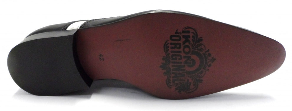 Ikon Original The Jam Shoe Black and White Mod Shoes – Mazeys UK