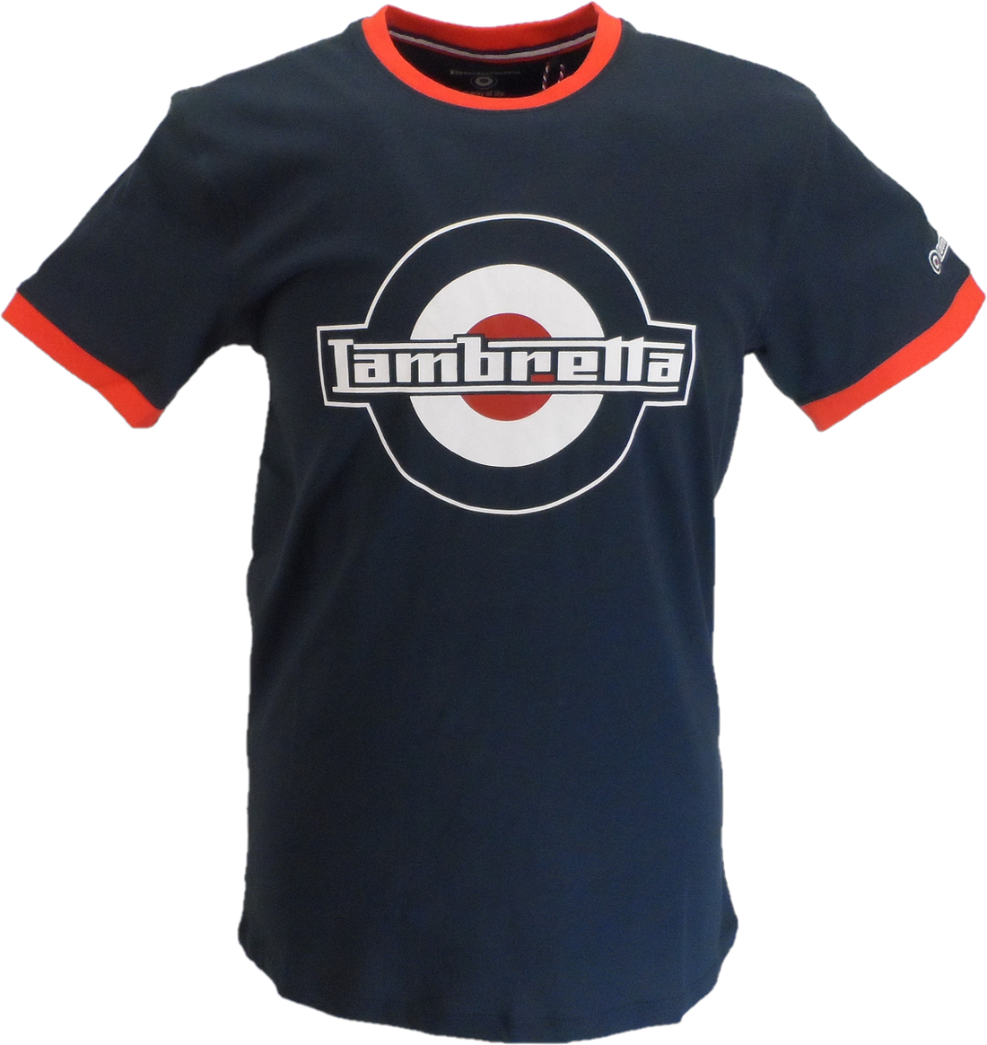 Lambretta Mens Navy Blue Target Logo Ringer T-Shirt – Mazeys UK