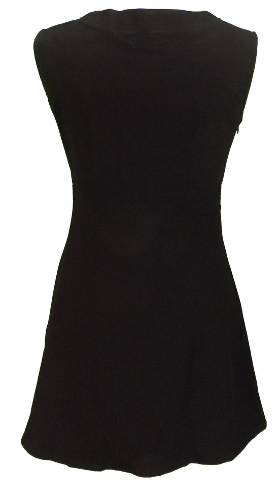 Ladies Retro 60's Modette Half Target Black Mod Mini Dress – Mazeys UK