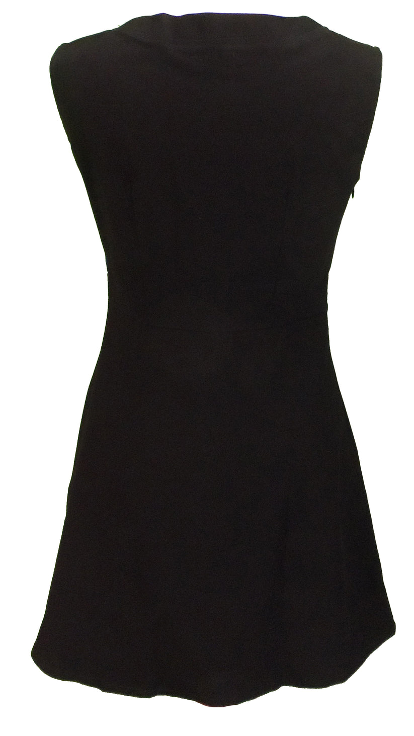 Ladies Retro 60's Modette Half Target Black Mod Mini Dress – Mazeys UK